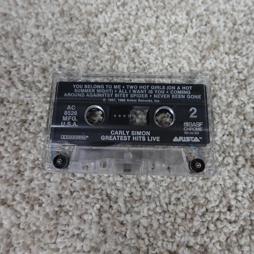 Arista | Media | Carly Simon Greatest Hits Live Cassette Tape Arista ...